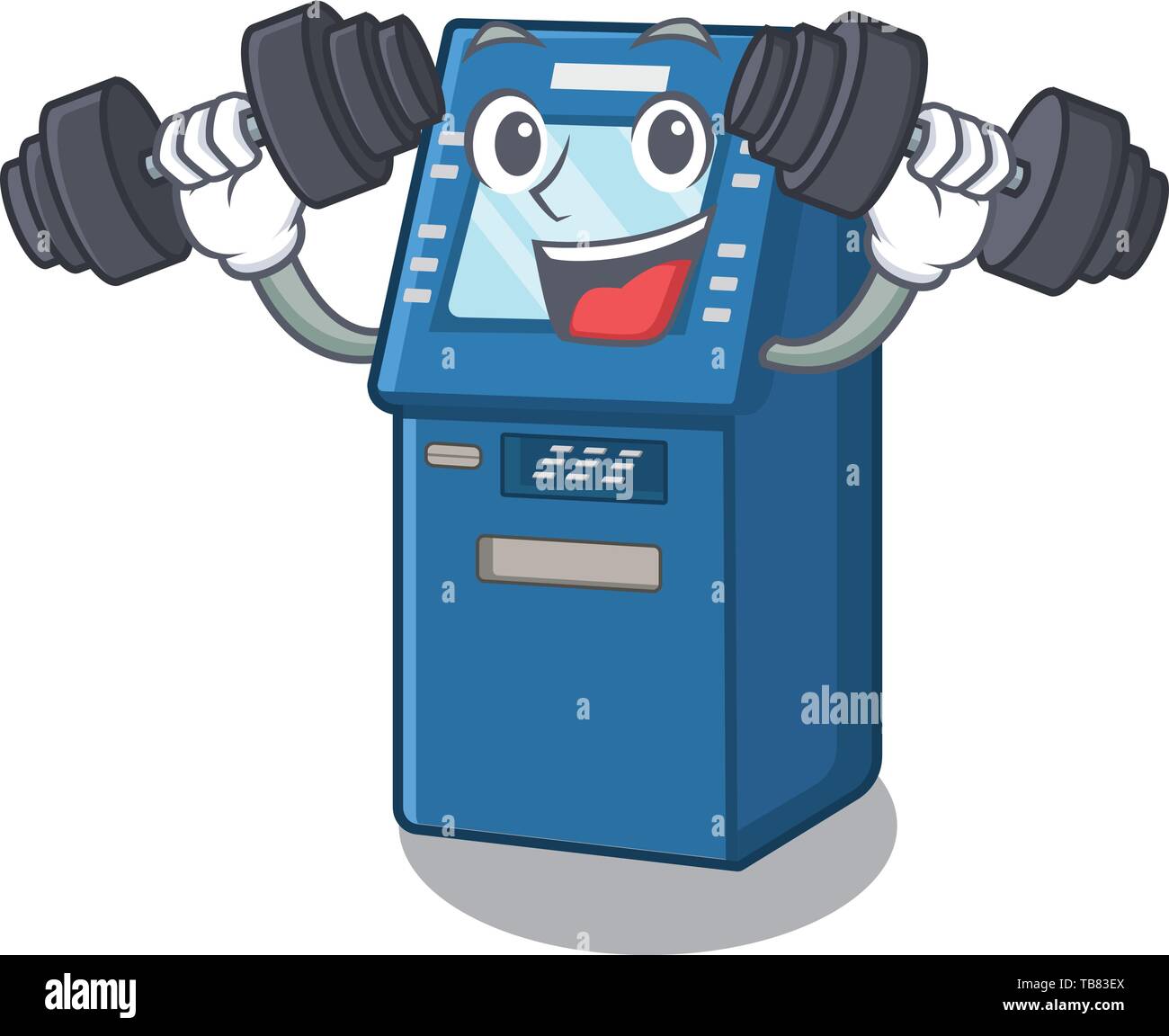 Fitness ATM machine isolated with the mascot Stock Vector Image & Art ...