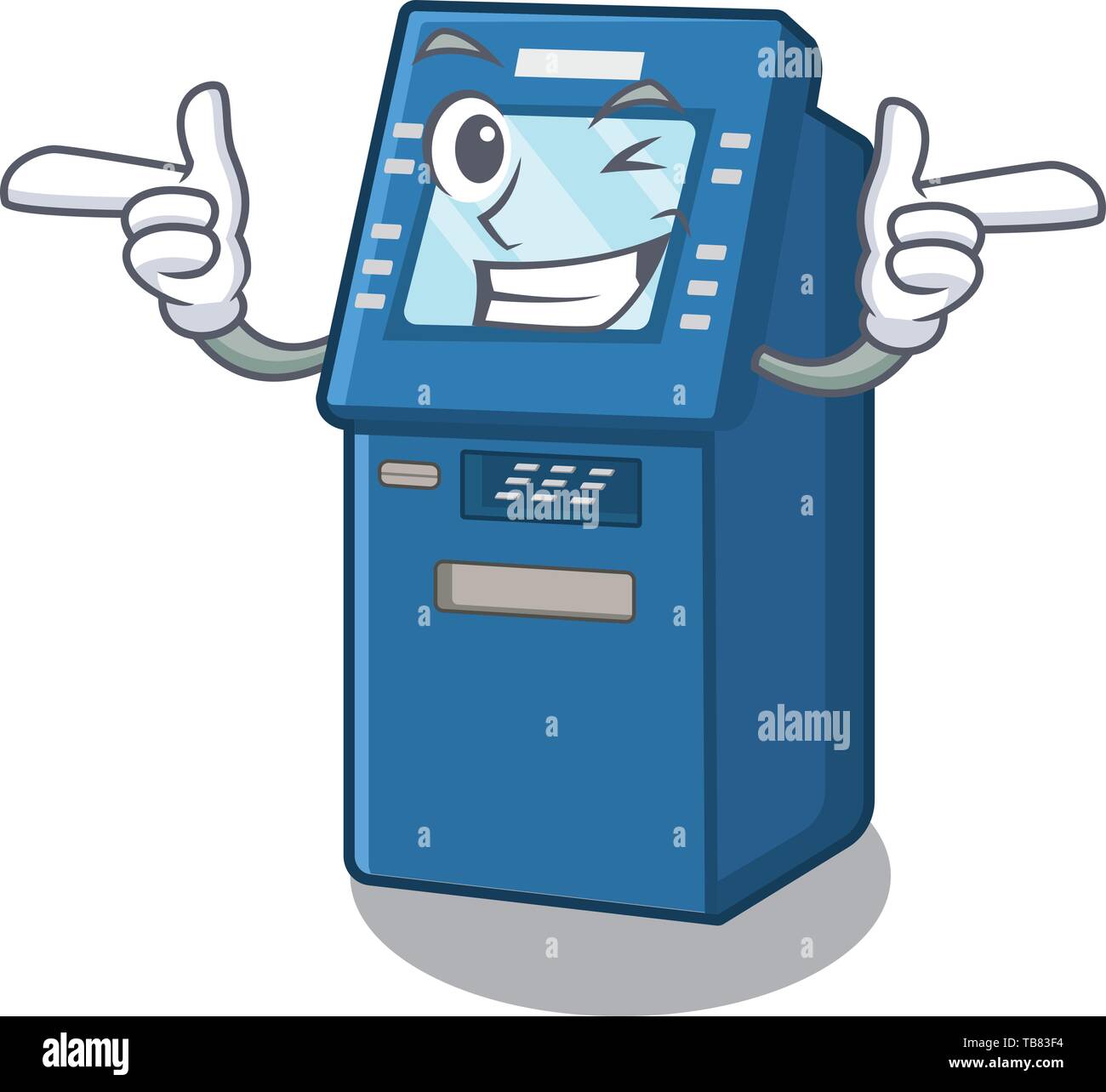Wink ATM machine in the cartoon shape Stock Vector Image & Art - Alamy