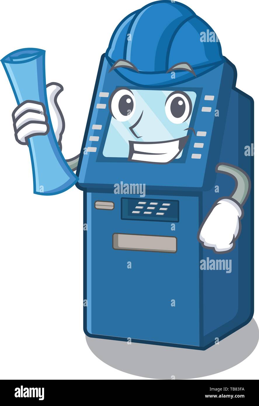 Architect ATM machine in the cartoon shape Stock Vector Image & Art - Alamy