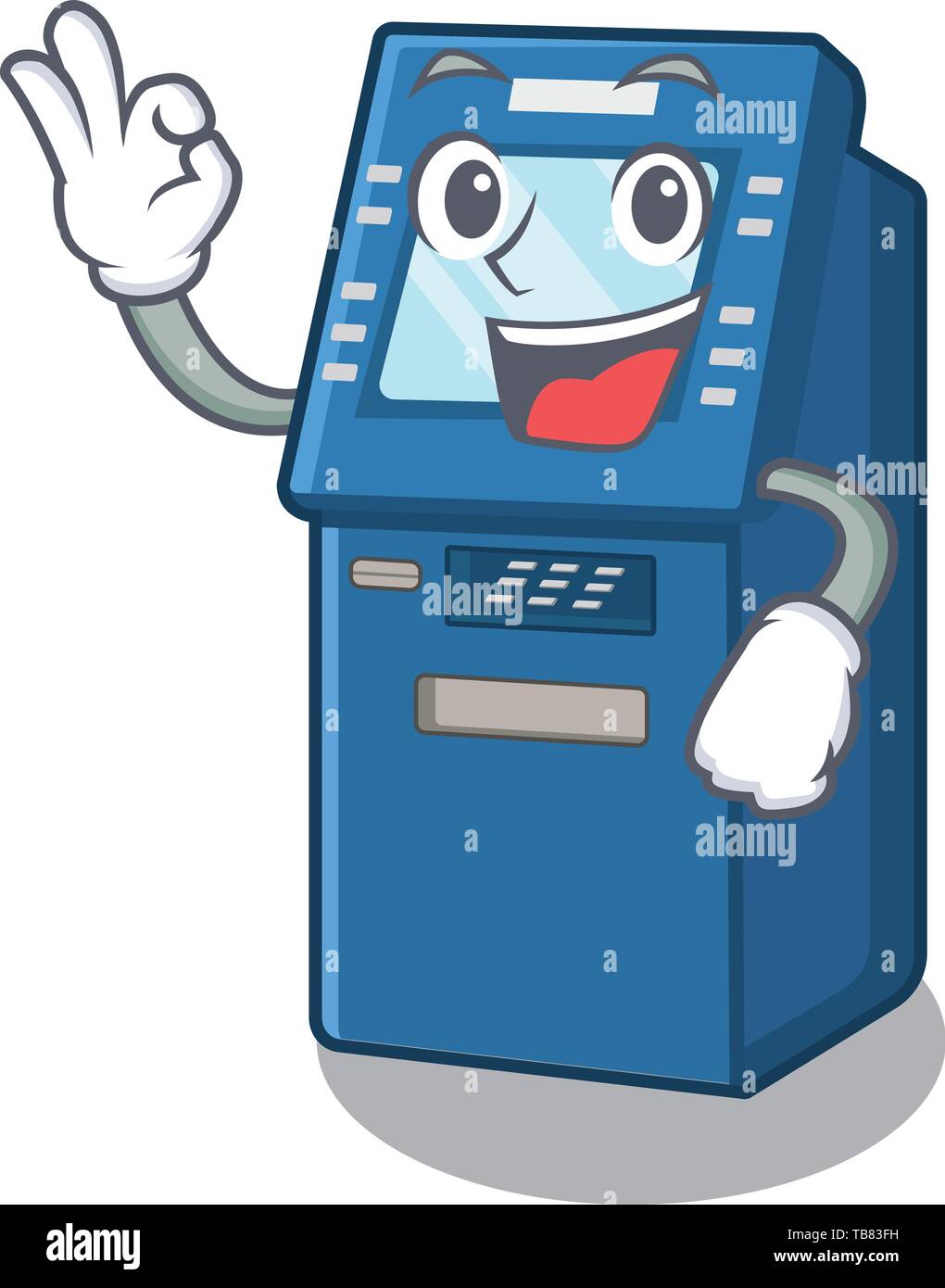 Okay ATM machine in the cartoon shape Stock Vector Image & Art - Alamy