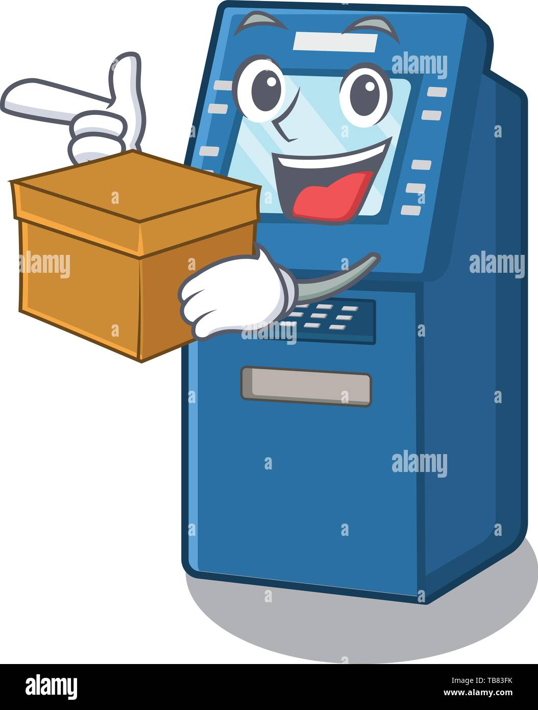 With box ATM machine in the cartoon shape Stock Vector Image & Art - Alamy