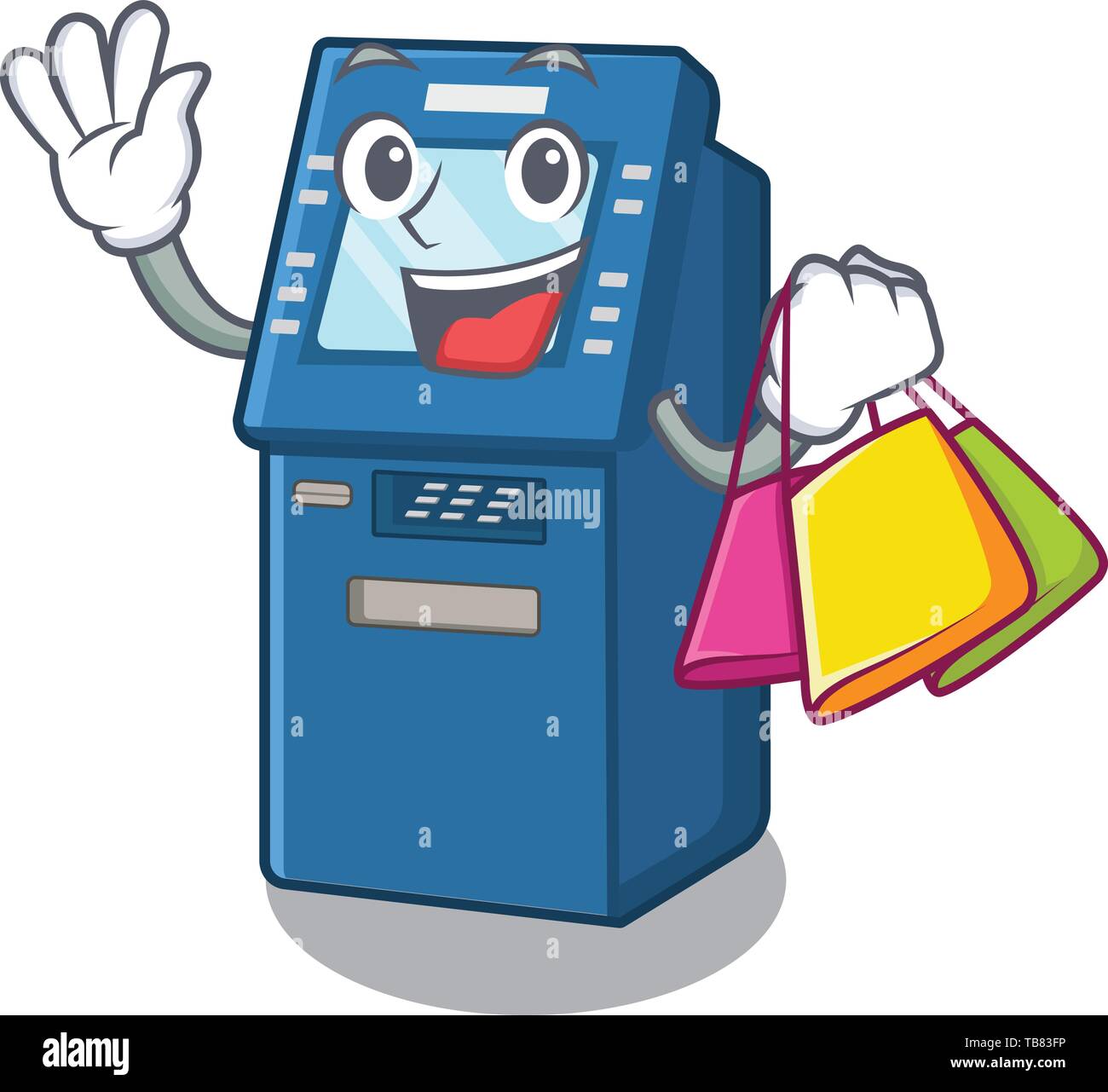 Shopping ATM machine in the cartoon shape Stock Vector Image & Art - Alamy