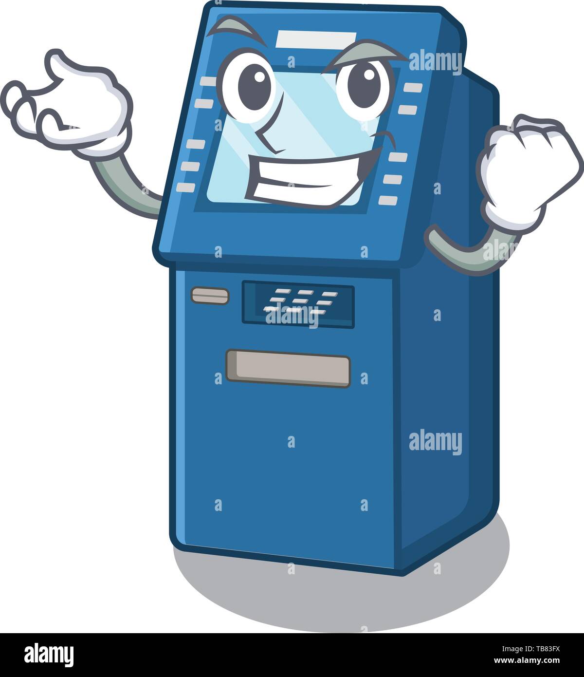 Successful ATM machine in the cartoon shape Stock Vector Image & Art ...