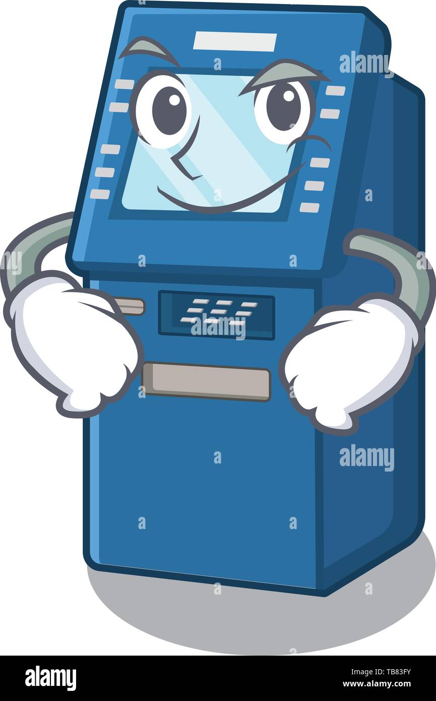 Smirking ATM machine in the cartoon shape Stock Vector Image & Art - Alamy
