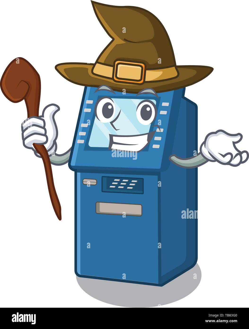 Witch atm machine next to character table Stock Vector Image & Art - Alamy