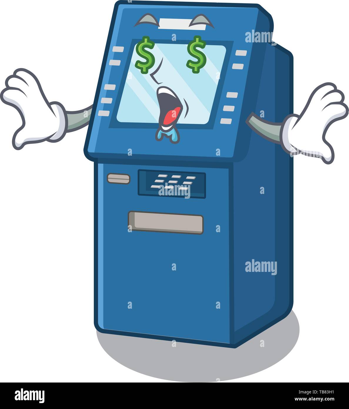 Money eye ATM toys on the cartoon cupboard Stock Vector Image & Art - Alamy