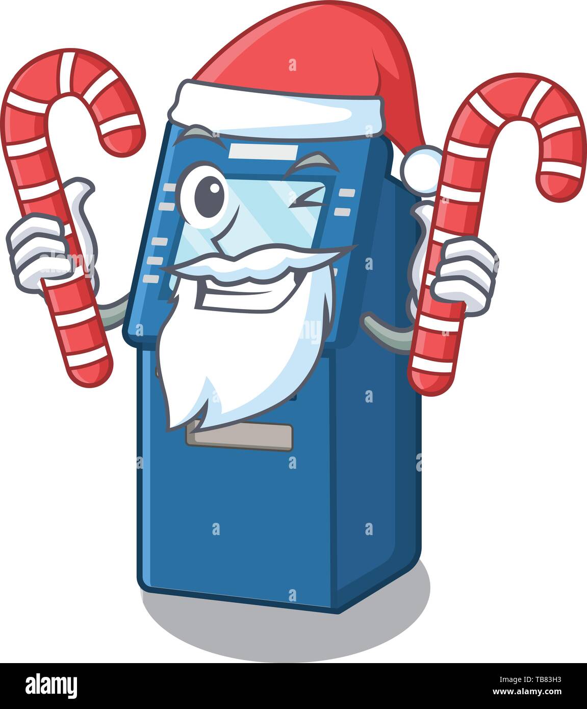 Santa with candy ATM toys on the cartoon cupboard Stock Vector Image ...