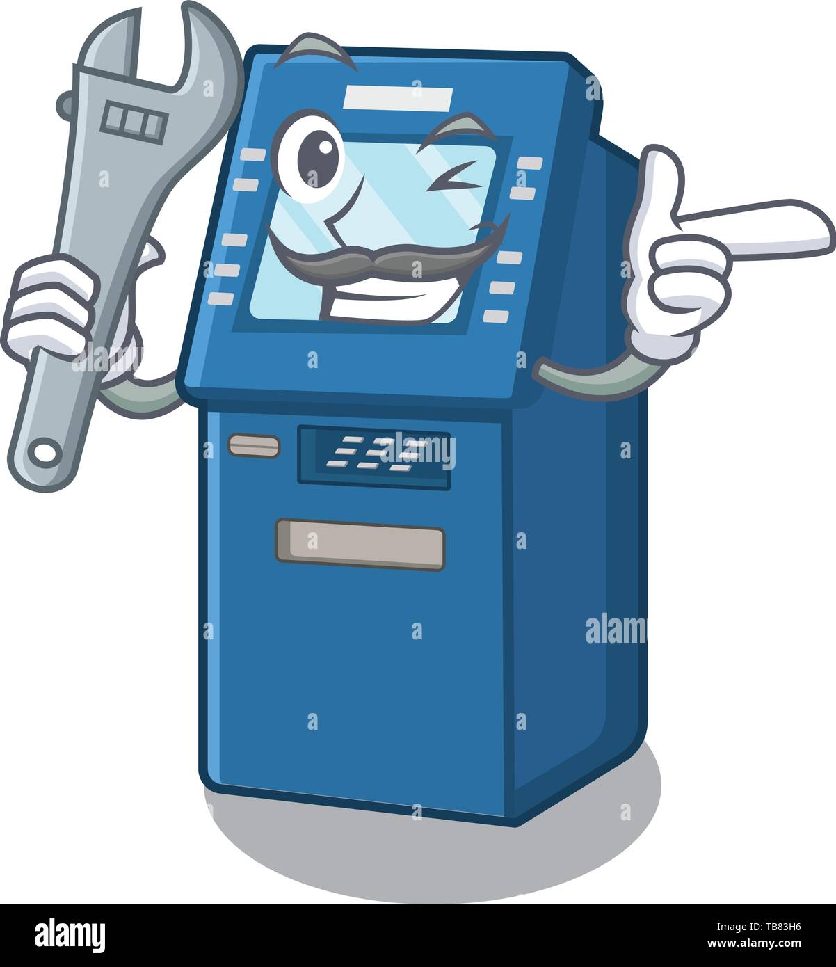 Mechanic ATM toys on the cartoon cupboard Stock Vector Image & Art - Alamy