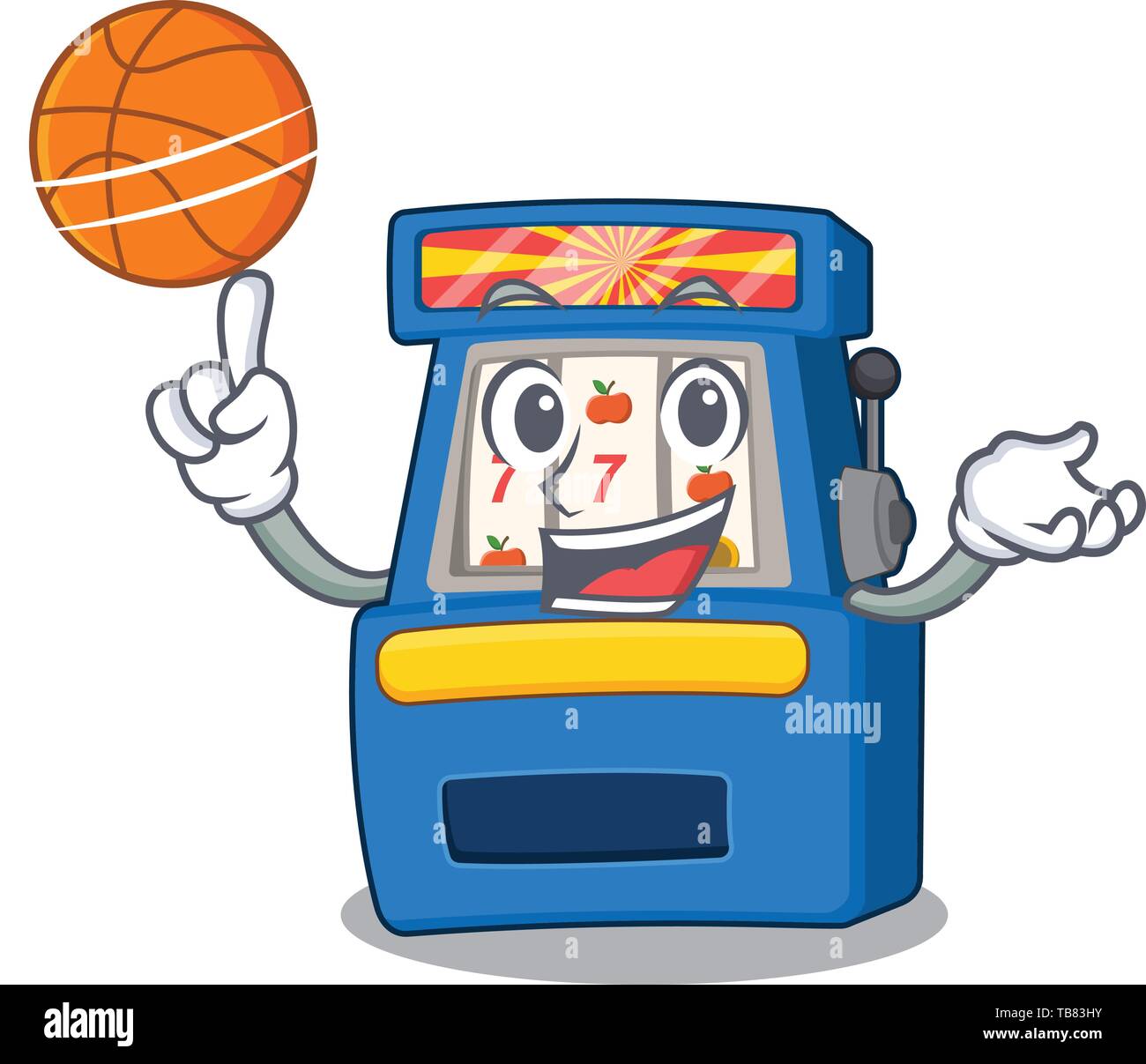 With basketball slot machine in the mascot shape Stock Vector Image ...