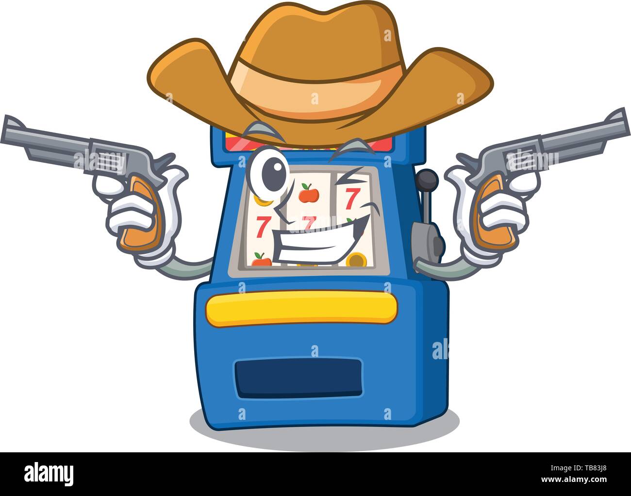 Cowboy slot machine in the mascot shape Stock Vector Image & Art - Alamy