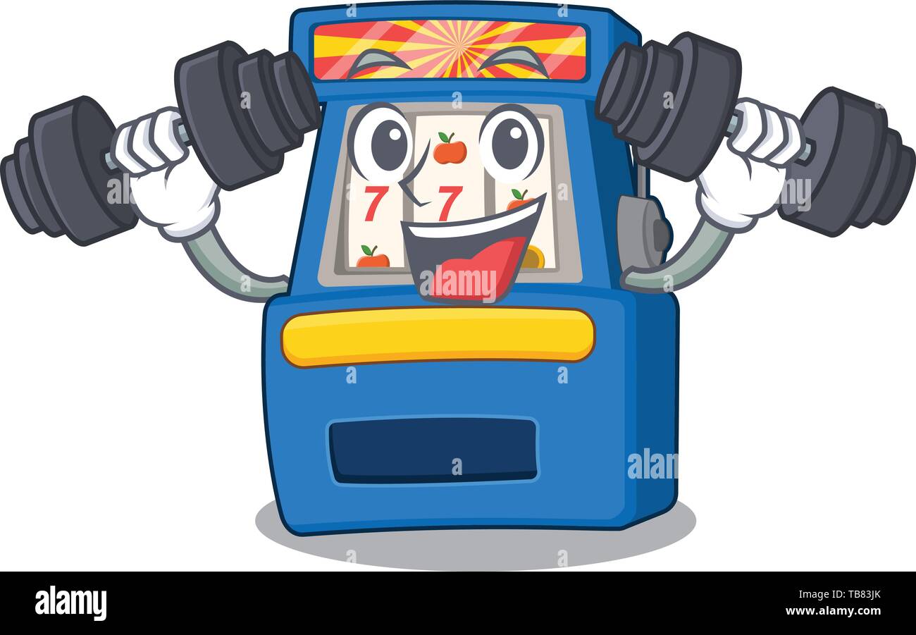 Fitness slot machine in the mascot shape Stock Vector Image & Art - Alamy
