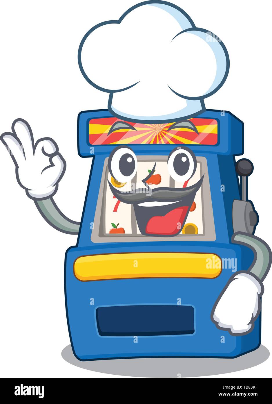 Chef slot machine isolated in the character Stock Vector Image & Art ...