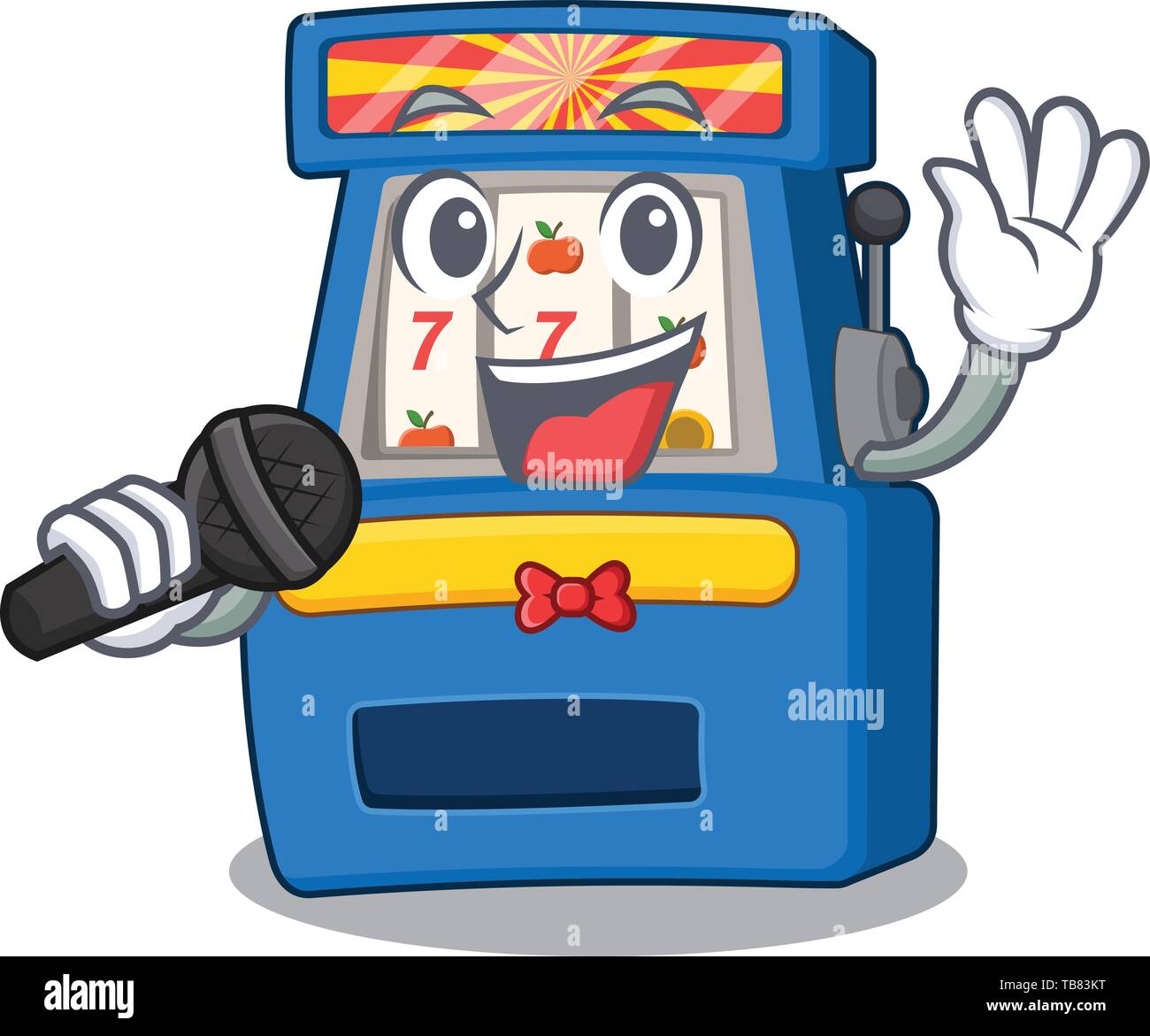 Singing slot machine next to cartoon chair Stock Vector Image & Art - Alamy
