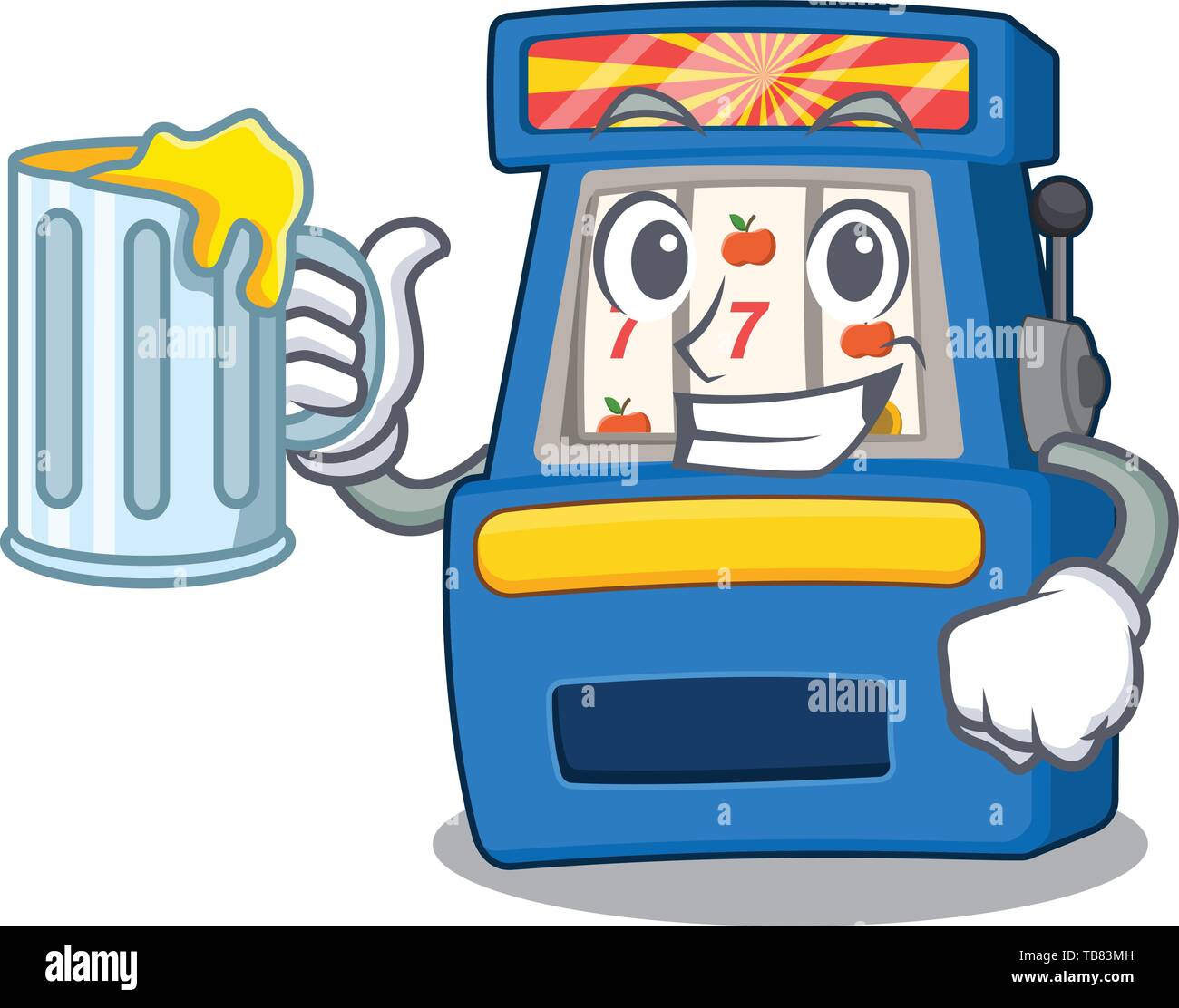 With juice slot machine next to cartoon chair Stock Vector Image & Art ...