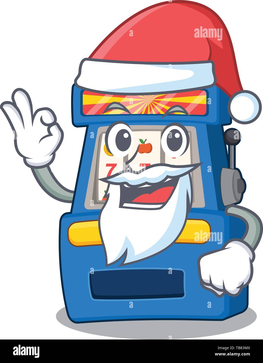 Santa slot machine attached to cartoon wall Stock Vector Image & Art ...