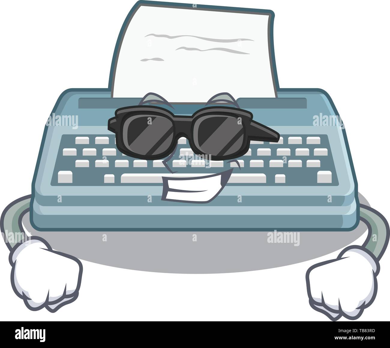 Super cool typewriter isolated with in the cartoon Stock Vector Image ...