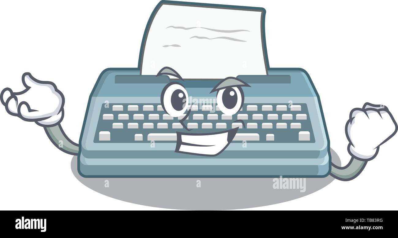 Successful typewriter isolated with in the cartoon Stock Vector Image ...