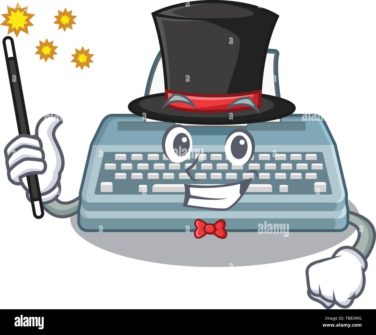 Magician typewriter in the a mascot closet Stock Vector Image & Art - Alamy
