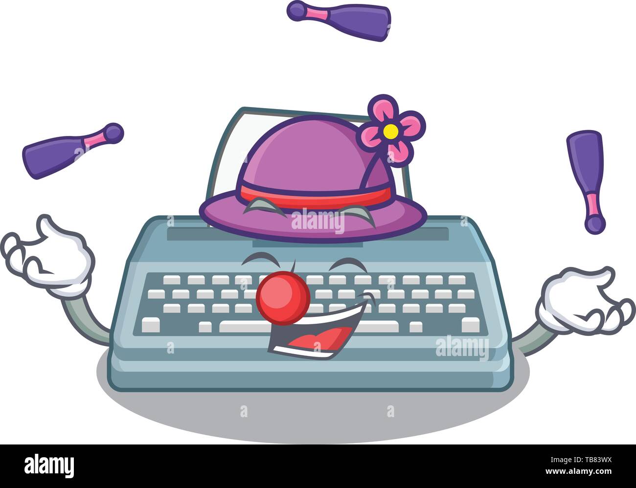 Comic typewriter Stock Vector Images - Alamy