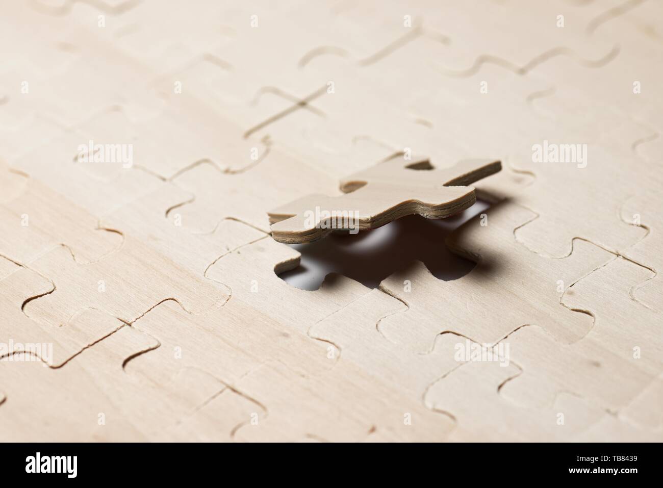 Close up of the pieces of a puzzle Stock Photo - Alamy