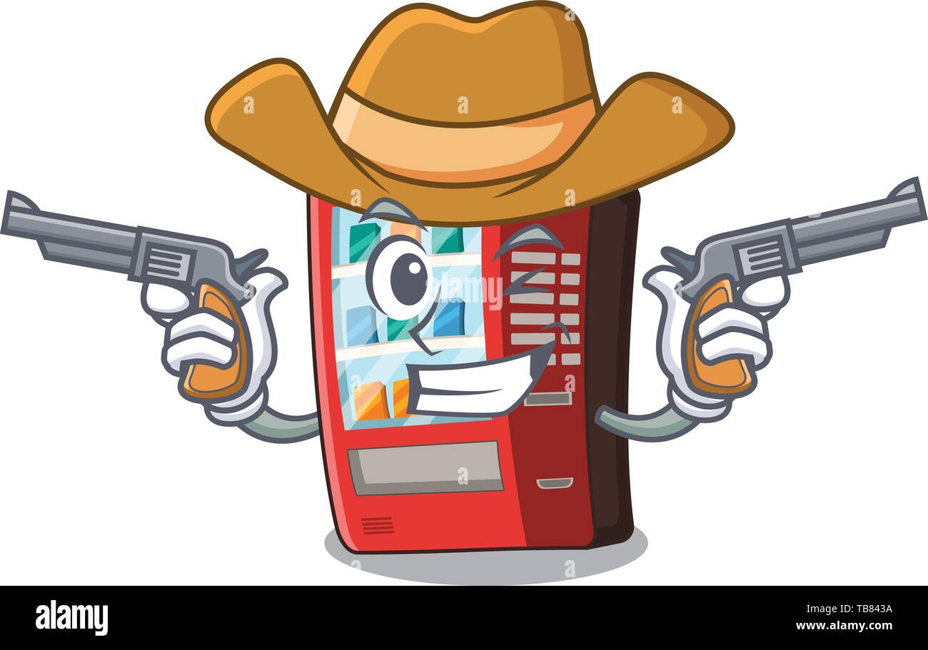 Cowboy vending machine in the cartoon shape Stock Vector Image & Art ...