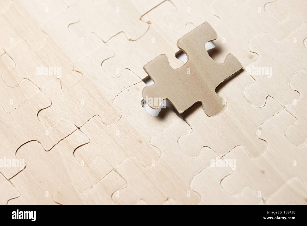 Close up of the pieces of a puzzle Stock Photo - Alamy