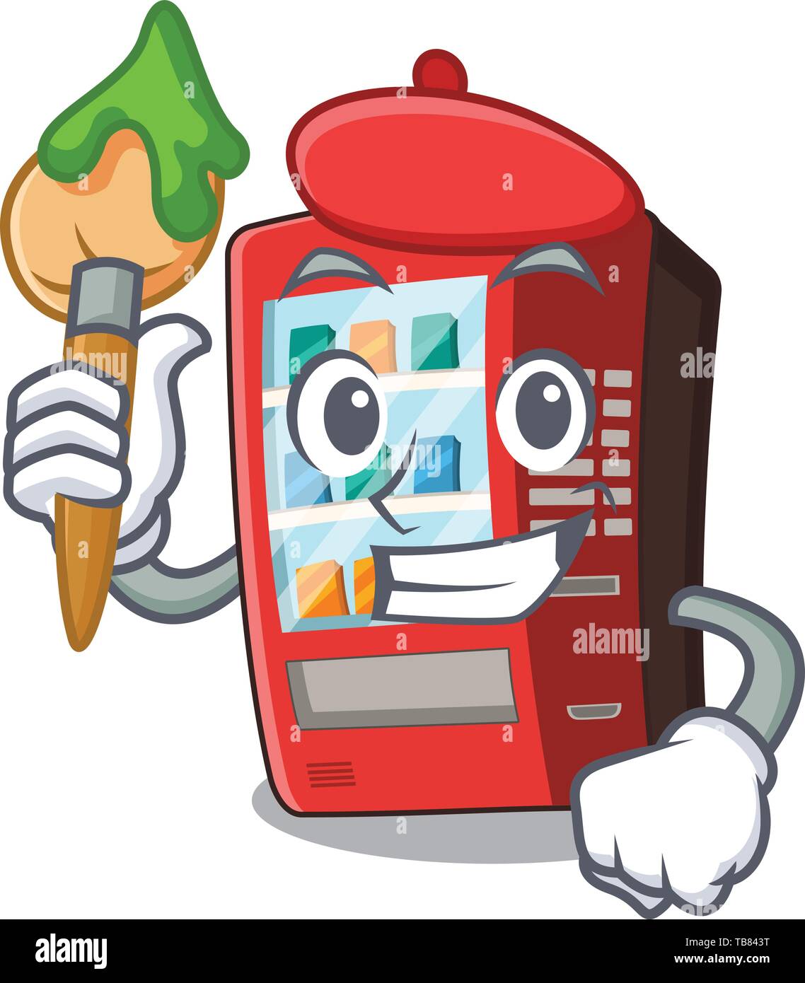 Artist vending machine in the cartoon shape Stock Vector Image & Art ...