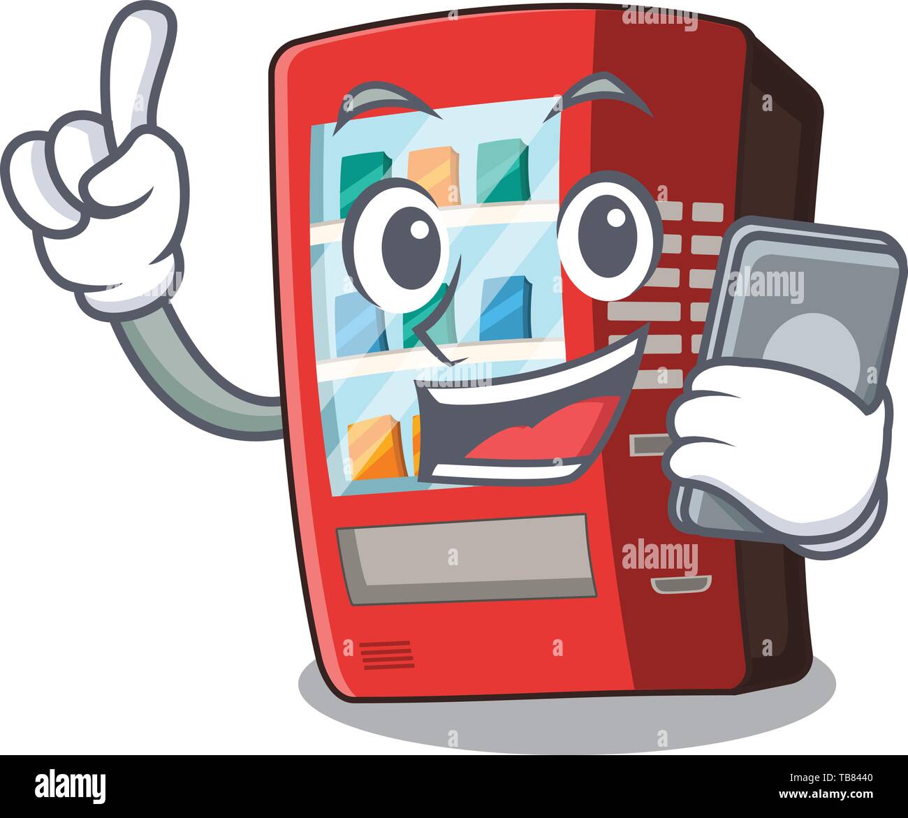 With phone vending machine in the cartoon shape Stock Vector Image ...