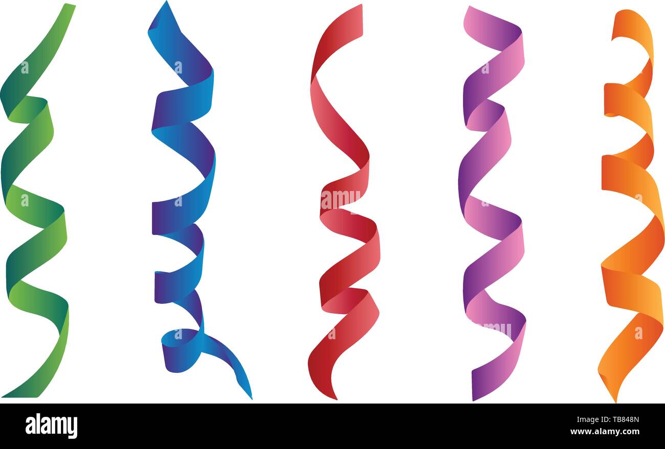 Vector ribbons multi colour hi-res stock photography and images - Alamy