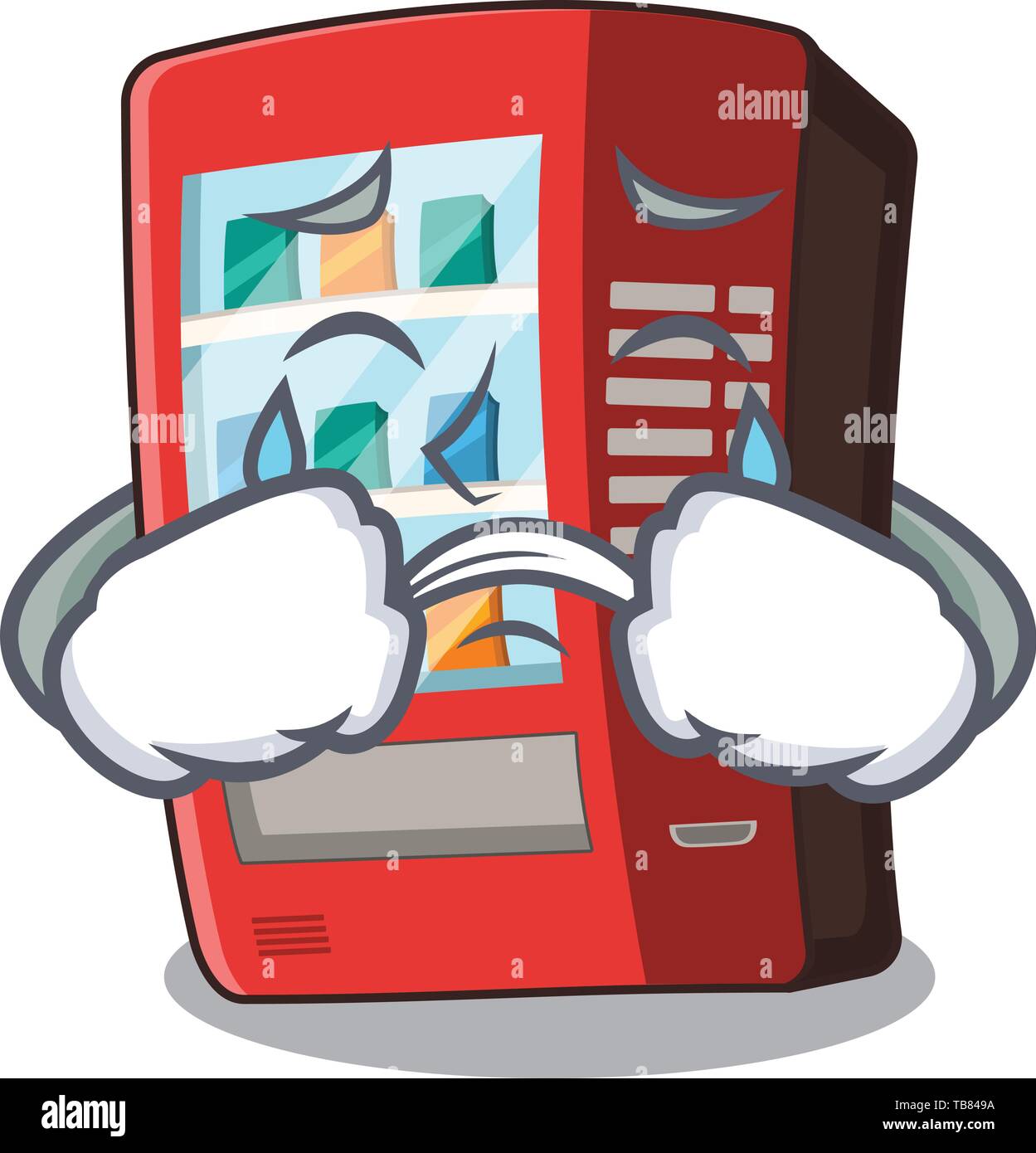 Crying vending machine next to character door Stock Vector Image & Art ...