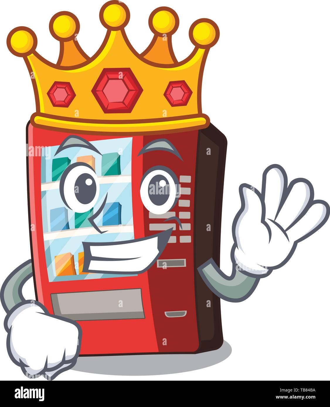 King toy vending machine above cartoon table Stock Vector Image & Art ...