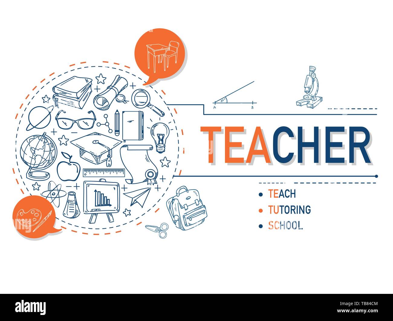 Teacher icons collection illustration design.vector Stock Vector Image ...
