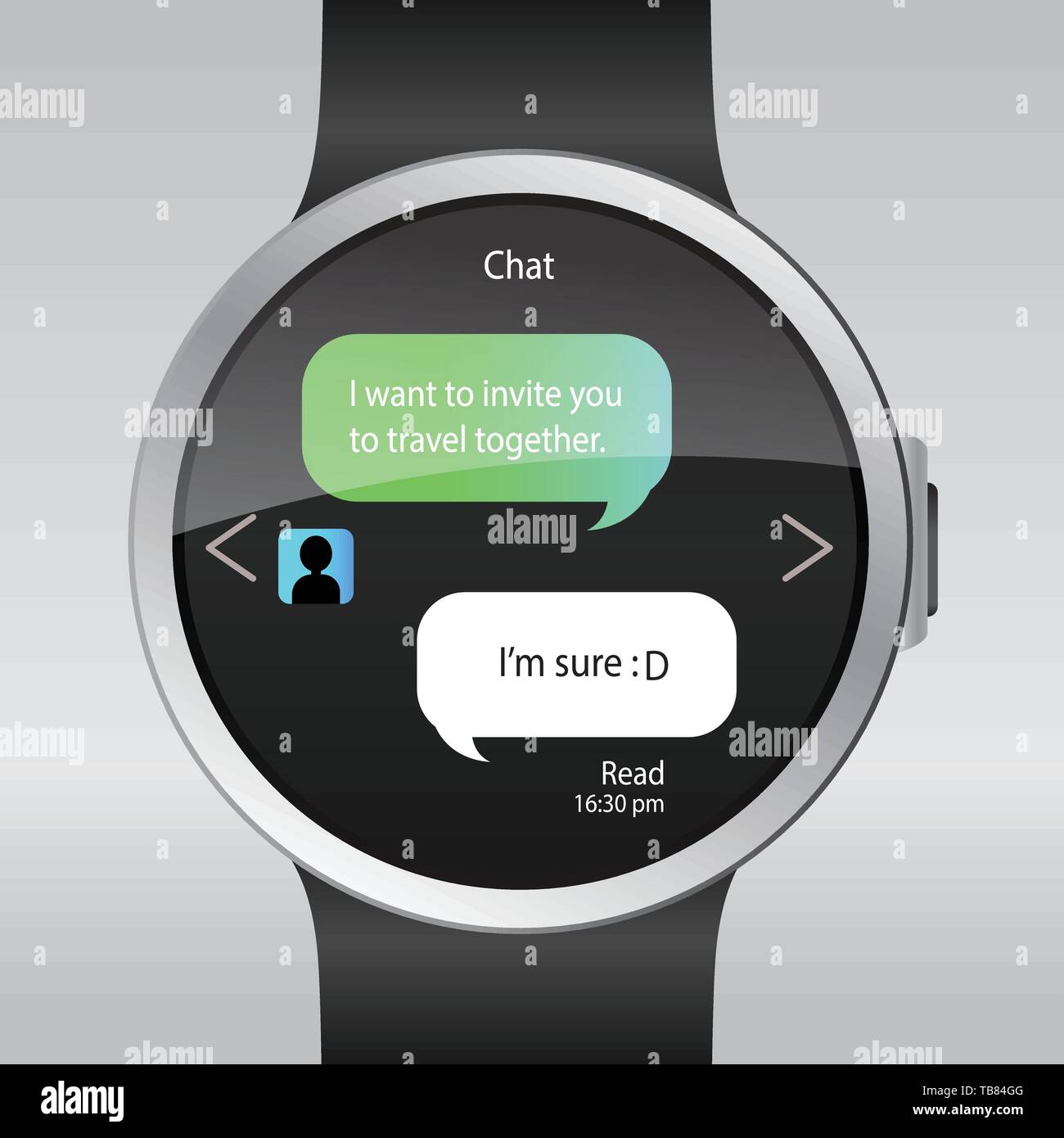 Smart electronic intelligence watch.Vector illustration Stock Vector ...
