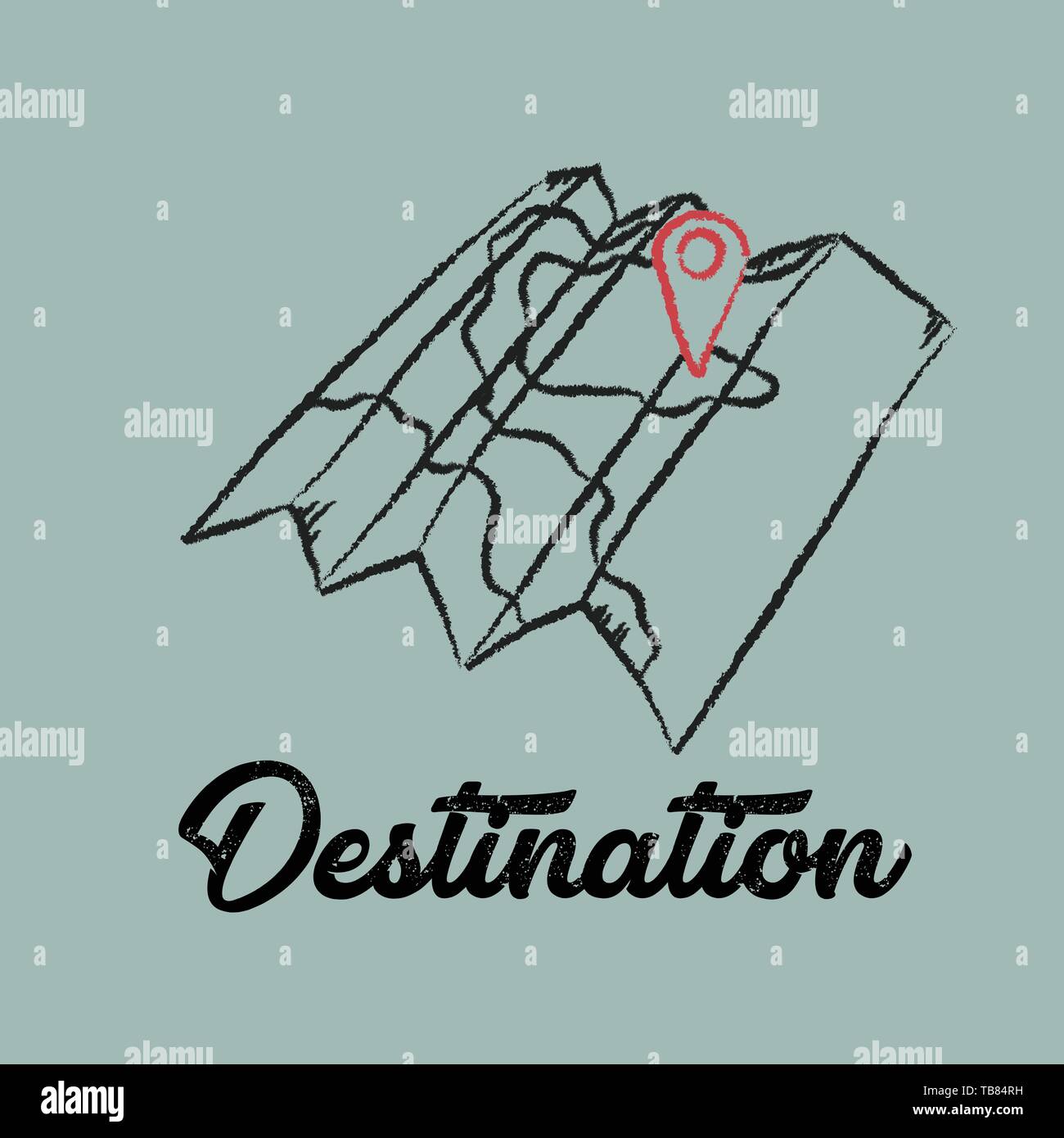 Line drawing of travel destination map Stock Vector Image & Art - Alamy