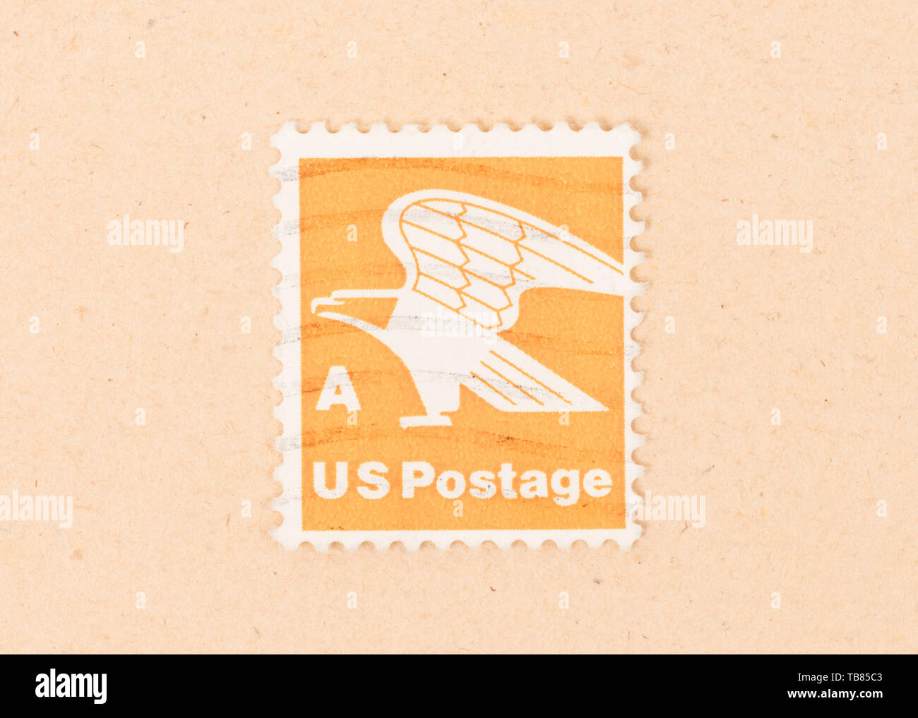 UNITED STATES - CIRCA 1970: A stamp printed in the USA shows the eagle ...