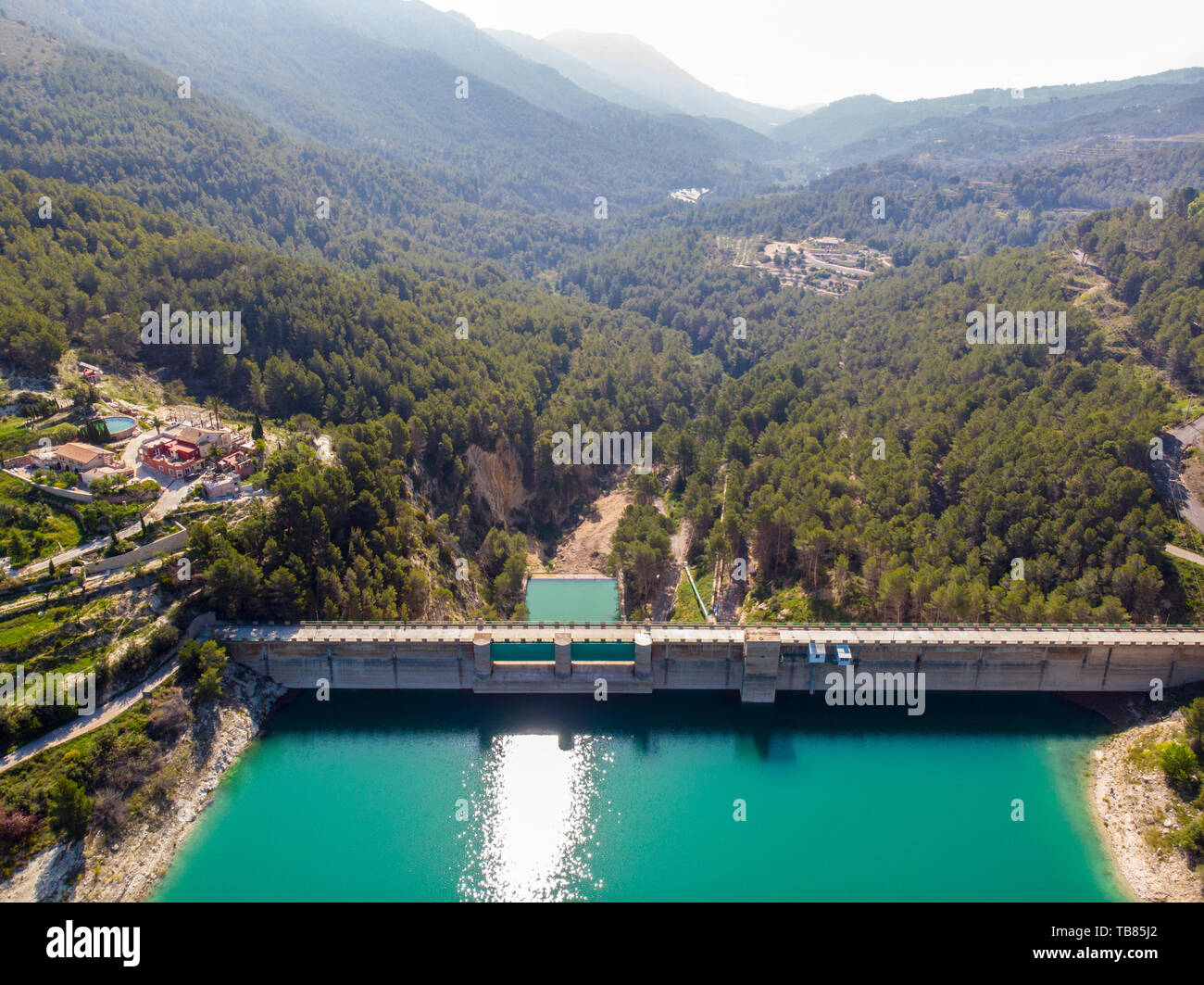 Aerial view of a hydroelectric dam hi-res stock photography and images ...