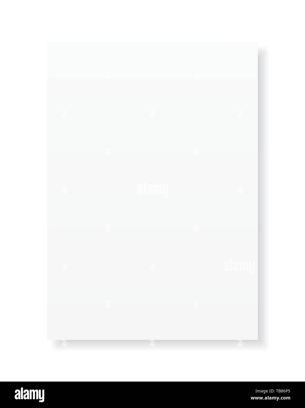 Blank A4 sheet of white paper with shadow, template for your design ...