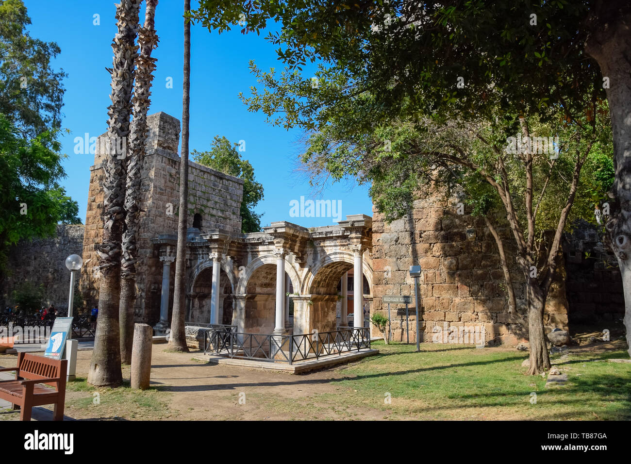 Hadrians Gate, Antalya landmark. Ancient construction of the Gate of ...
