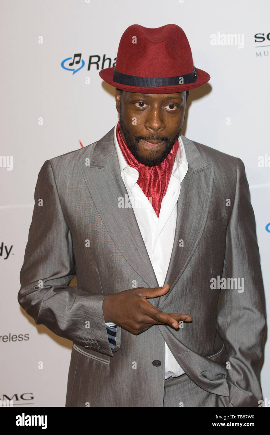 LOS ANGELES, CA. February 10, 2007: WYCLEF JEAN at the Clive Davis pre ...