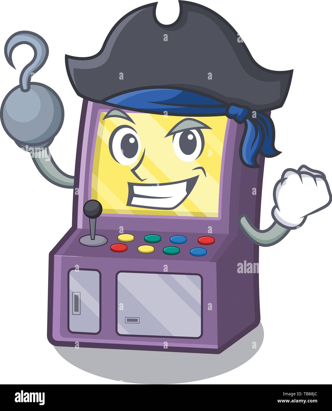 Pirate arcade machine isolated with the character Stock Vector Image ...