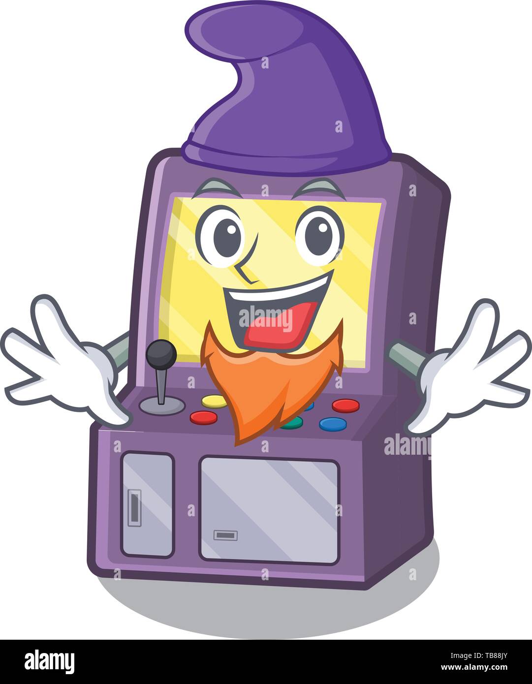 Elf arcade machine isolated with the character Stock Vector Image & Art ...