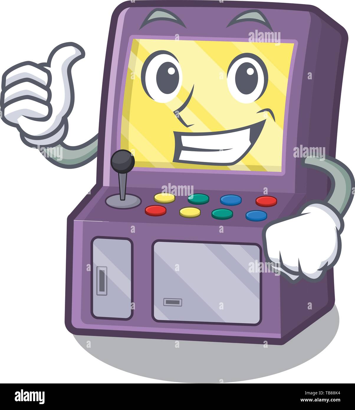 Thumbs up toy arcade machine in cartoon drawer Stock Vector Image & Art ...