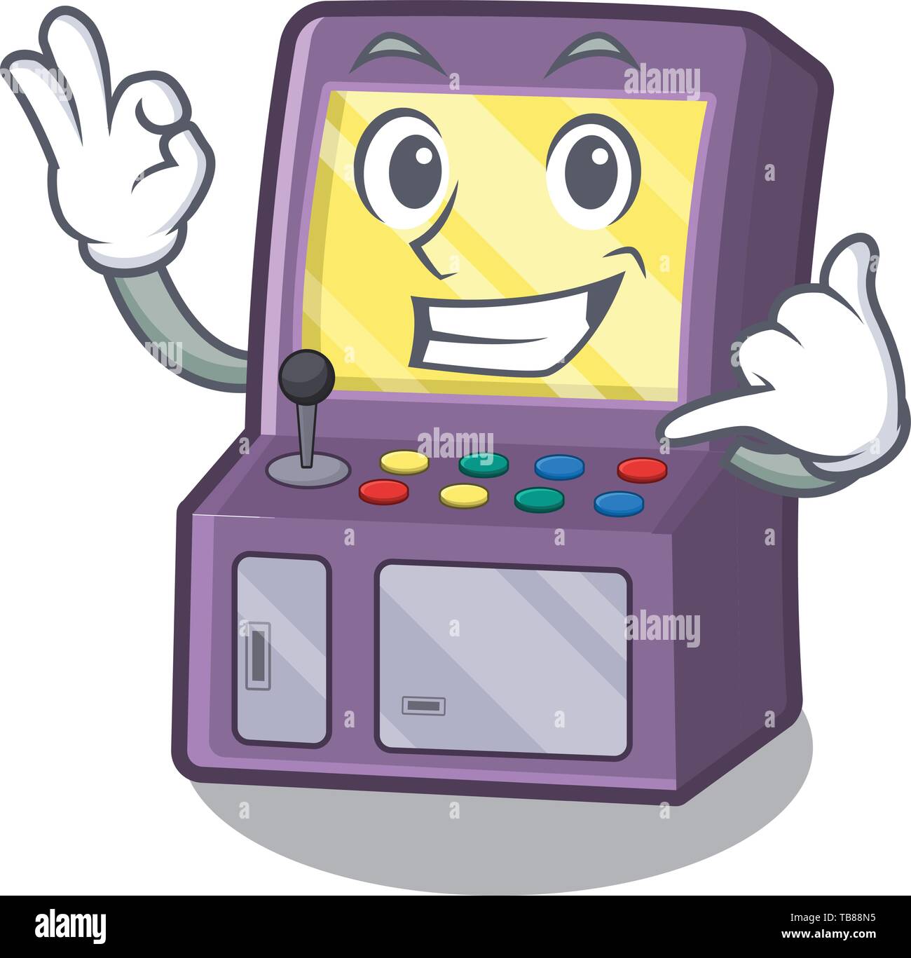 Call me arcade machine in the cartoon shape Stock Vector Image & Art ...