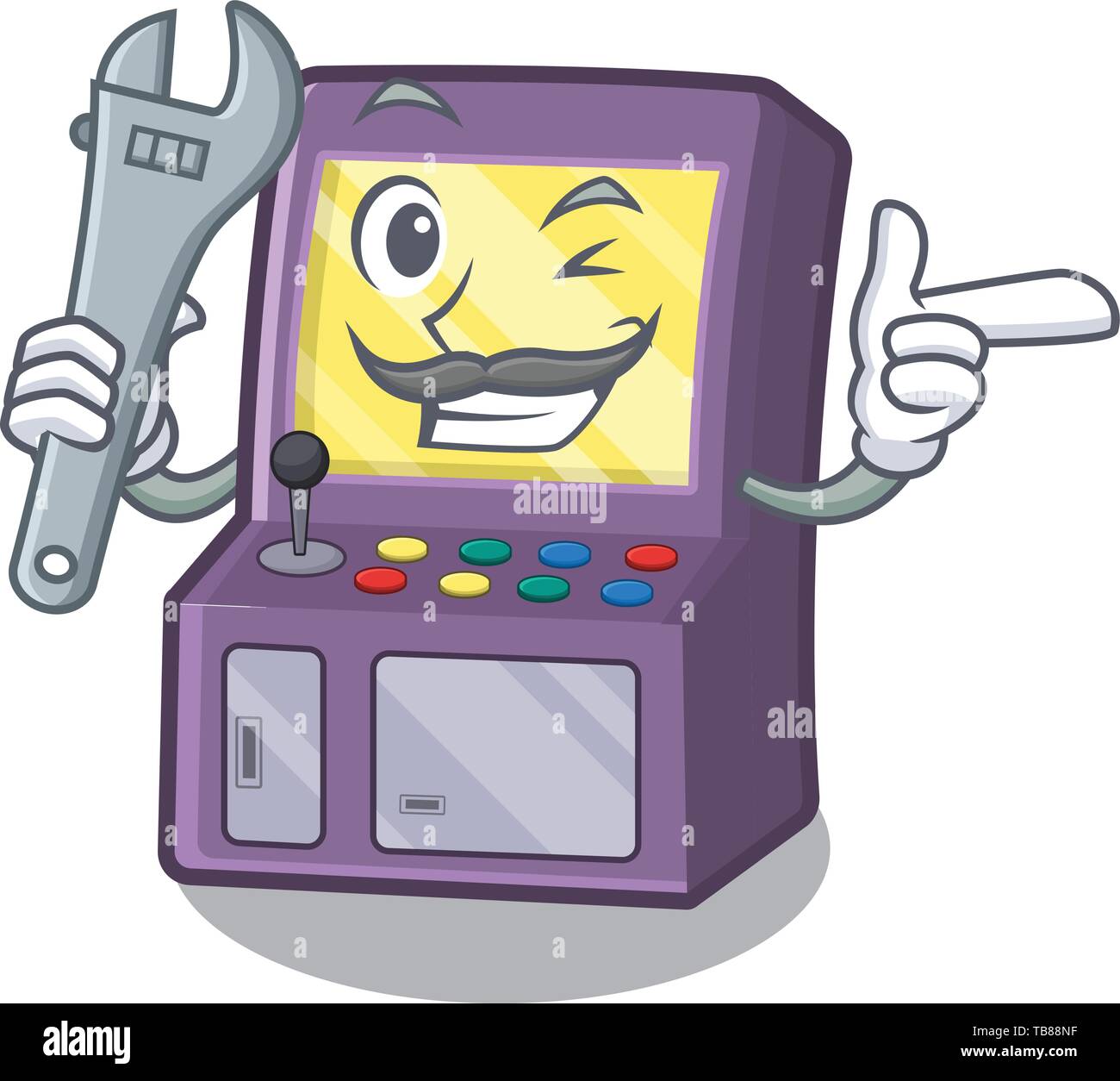 Mechanic arcade machine in the cartoon shape Stock Vector Image & Art ...
