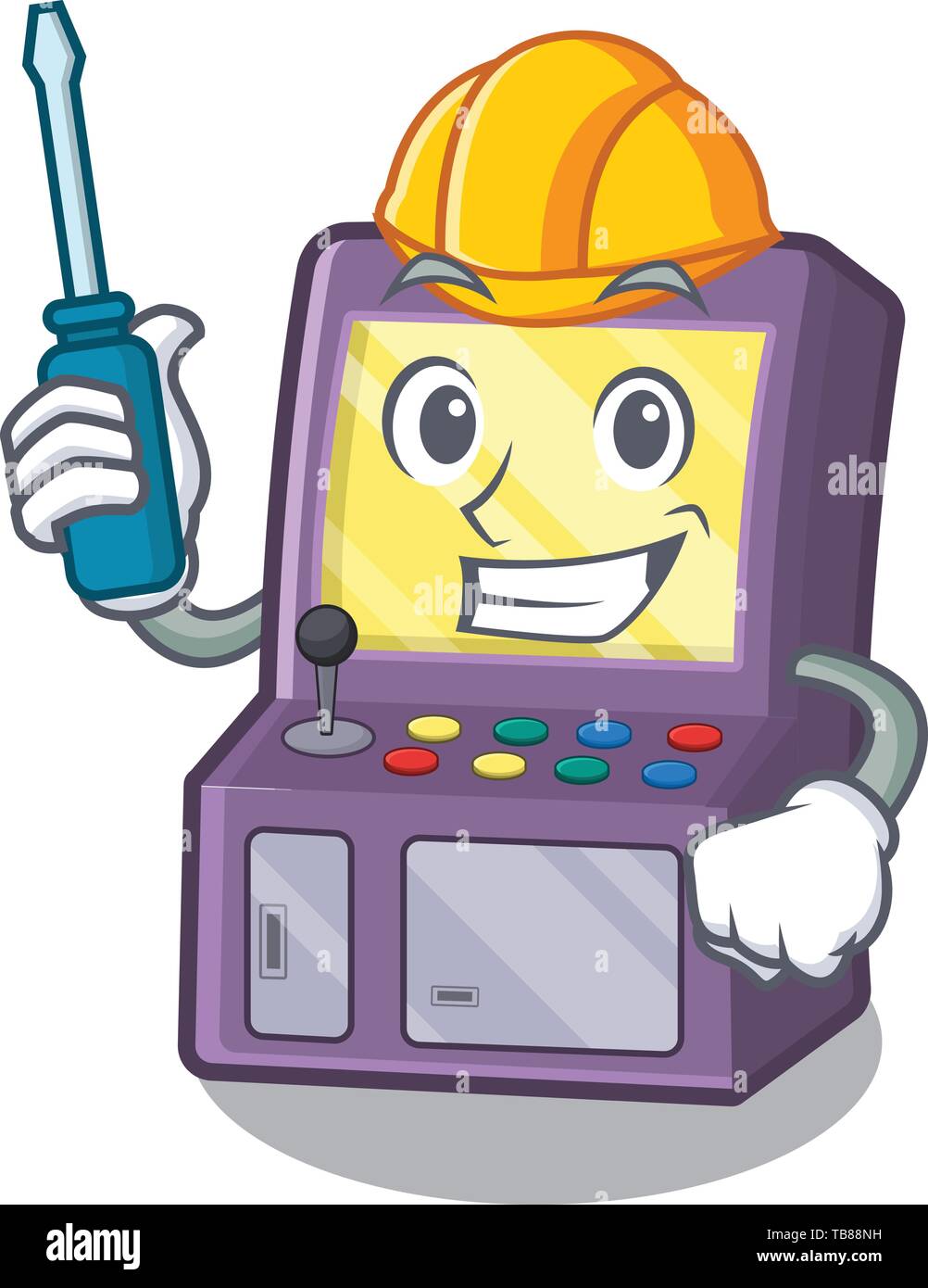 Automotive arcade machine in the cartoon shape Stock Vector Image & Art ...