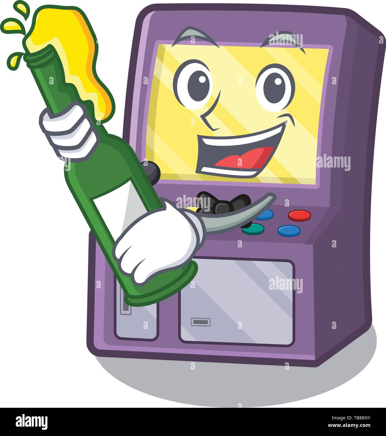 With beer arcade machine in the cartoon shape Stock Vector Image & Art ...