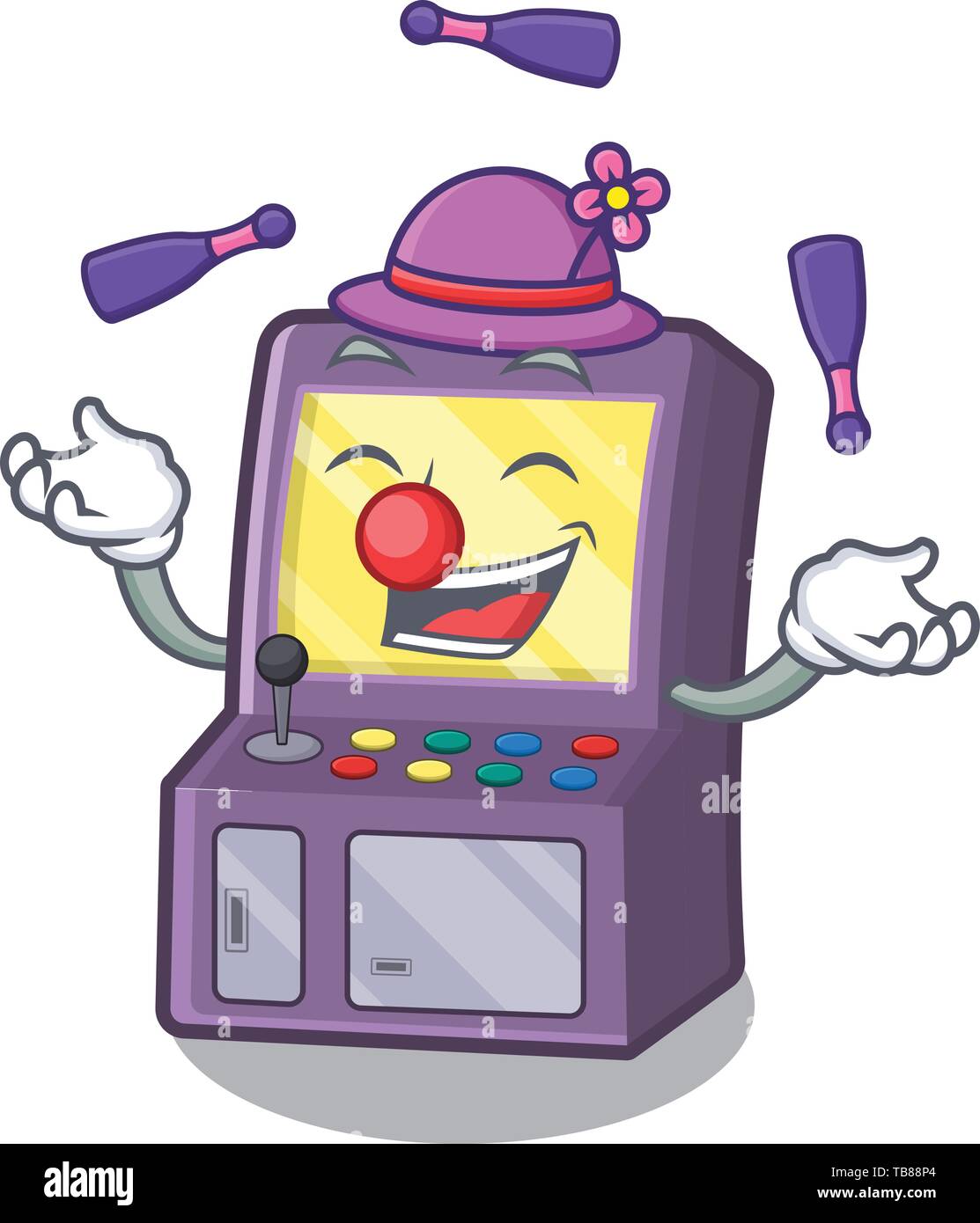 Juggling arcade machine in the cartoon shape Stock Vector Image & Art ...