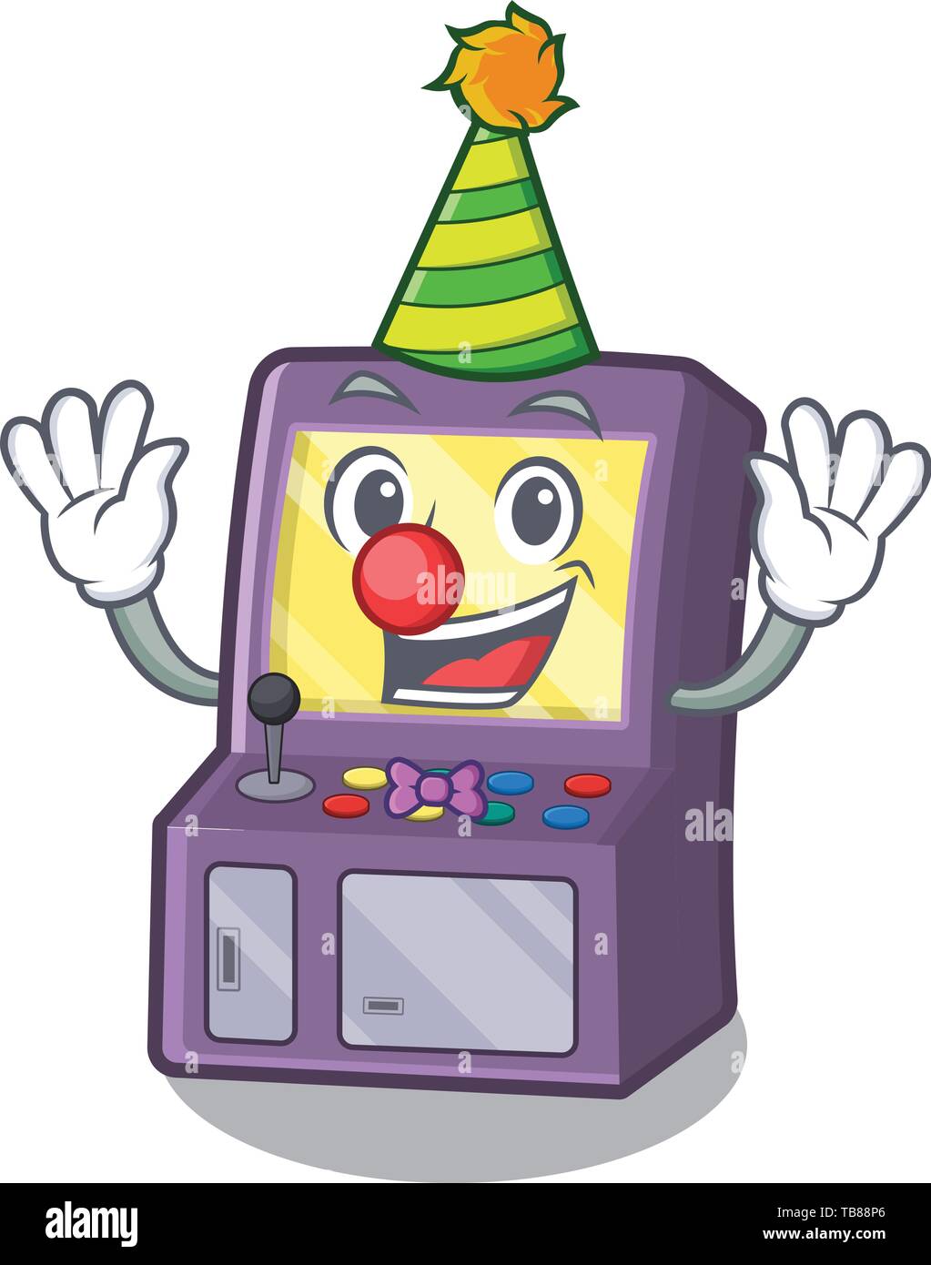 Clown arcade machine in the cartoon shape Stock Vector Image & Art - Alamy