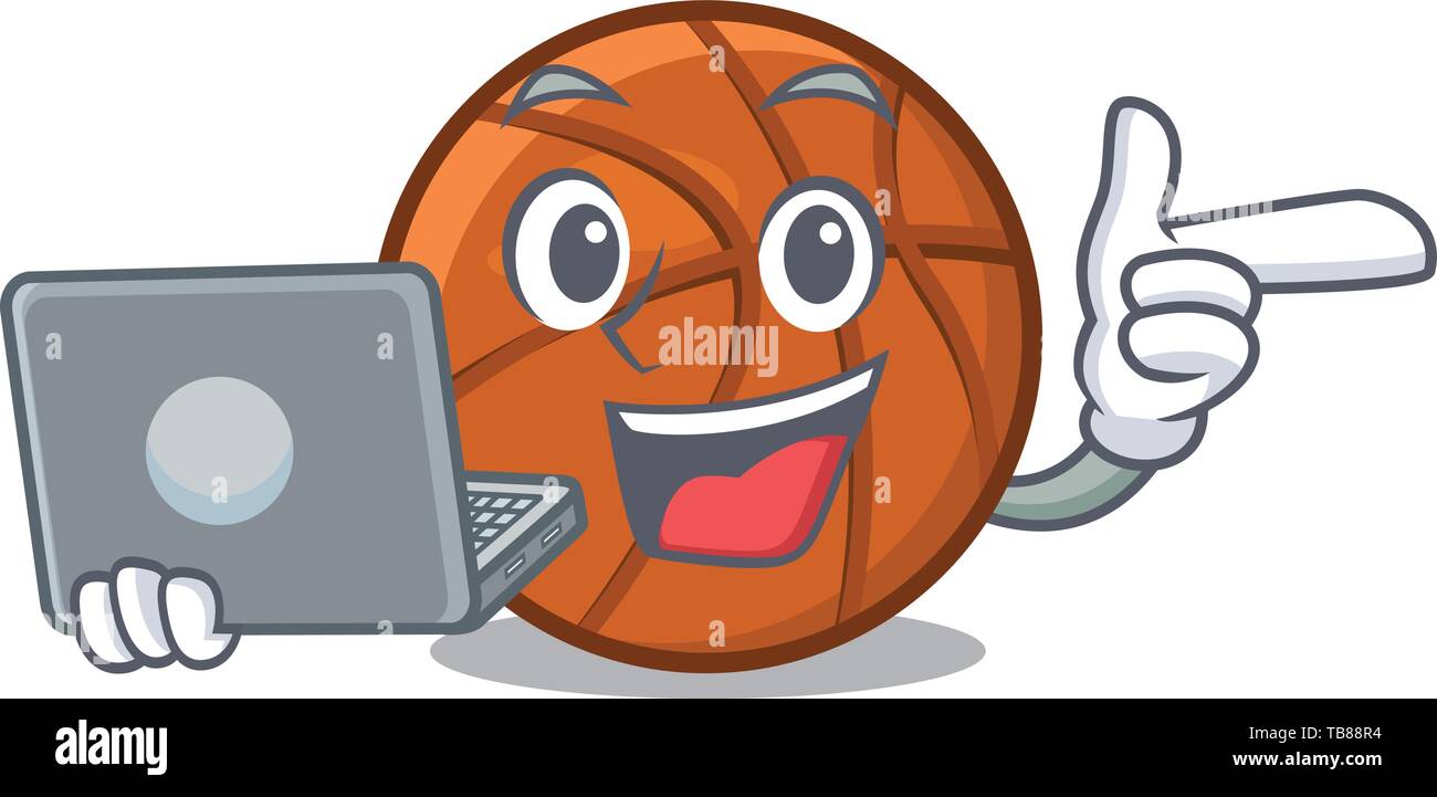 With laptop basket ball in the character shape Stock Vector Image & Art ...