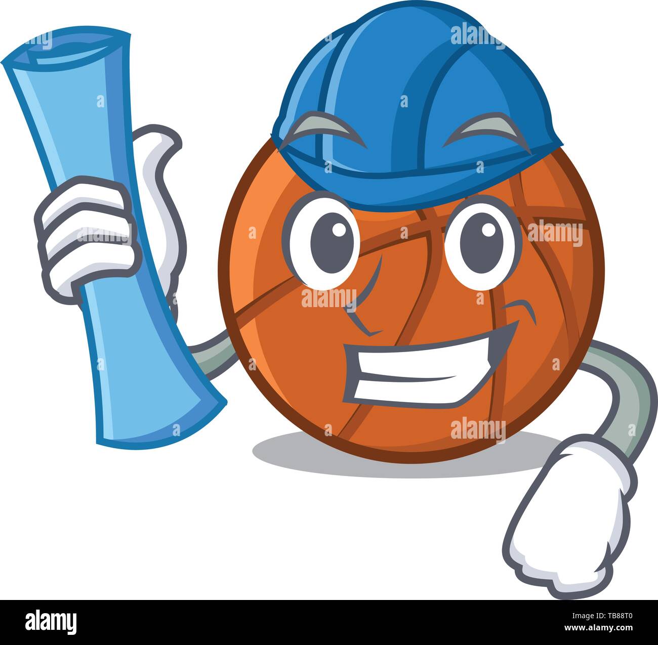 Architect basket ball above the cartoon table Stock Vector Image & Art ...